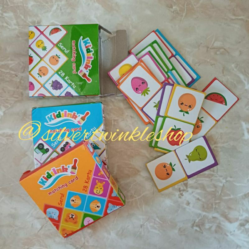 Jual Mainan edukasi anak matching card kartu mencocokan pair pairing ...