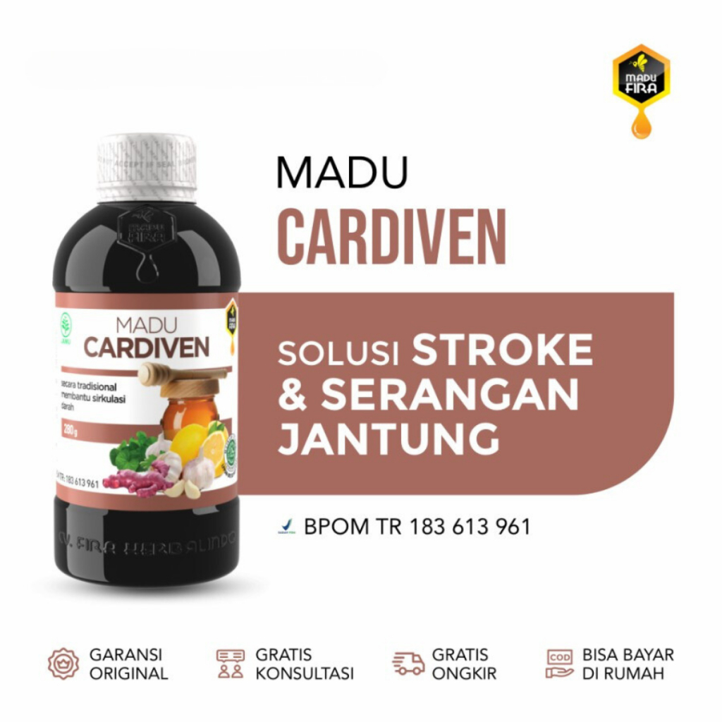 Jual Madu Cardiven Obat Jantung Dan Stroke 280gr | Shopee Indonesia