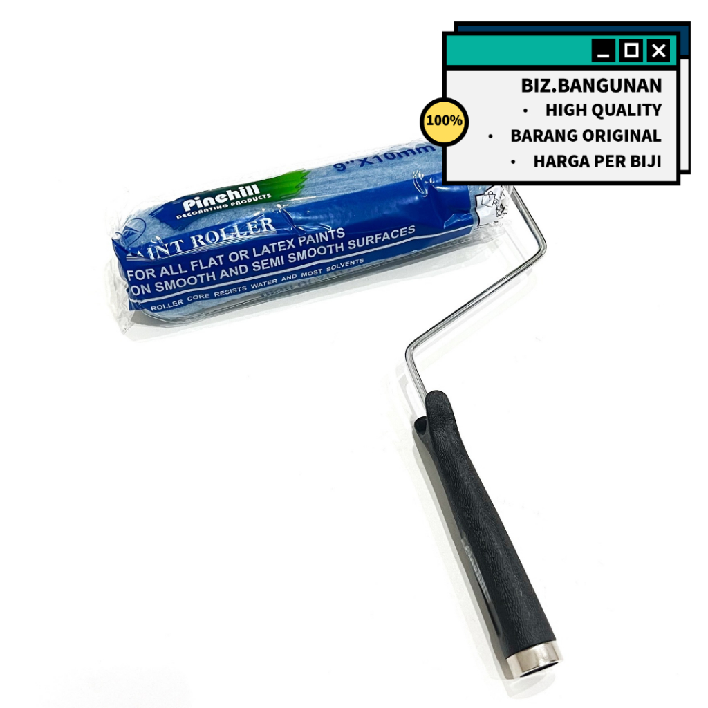 Jual KUAS ROLL PINEHILL 9" INCH BIRU - CAT ROL TEMBOK PAINT ROLLER ...