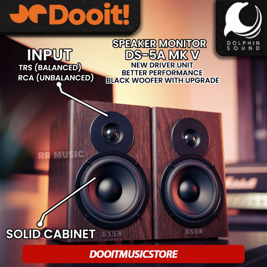 Jual Speaker Monitor Flat DS5A MK5 Dolphin Sound Home Recording ISK DS ...