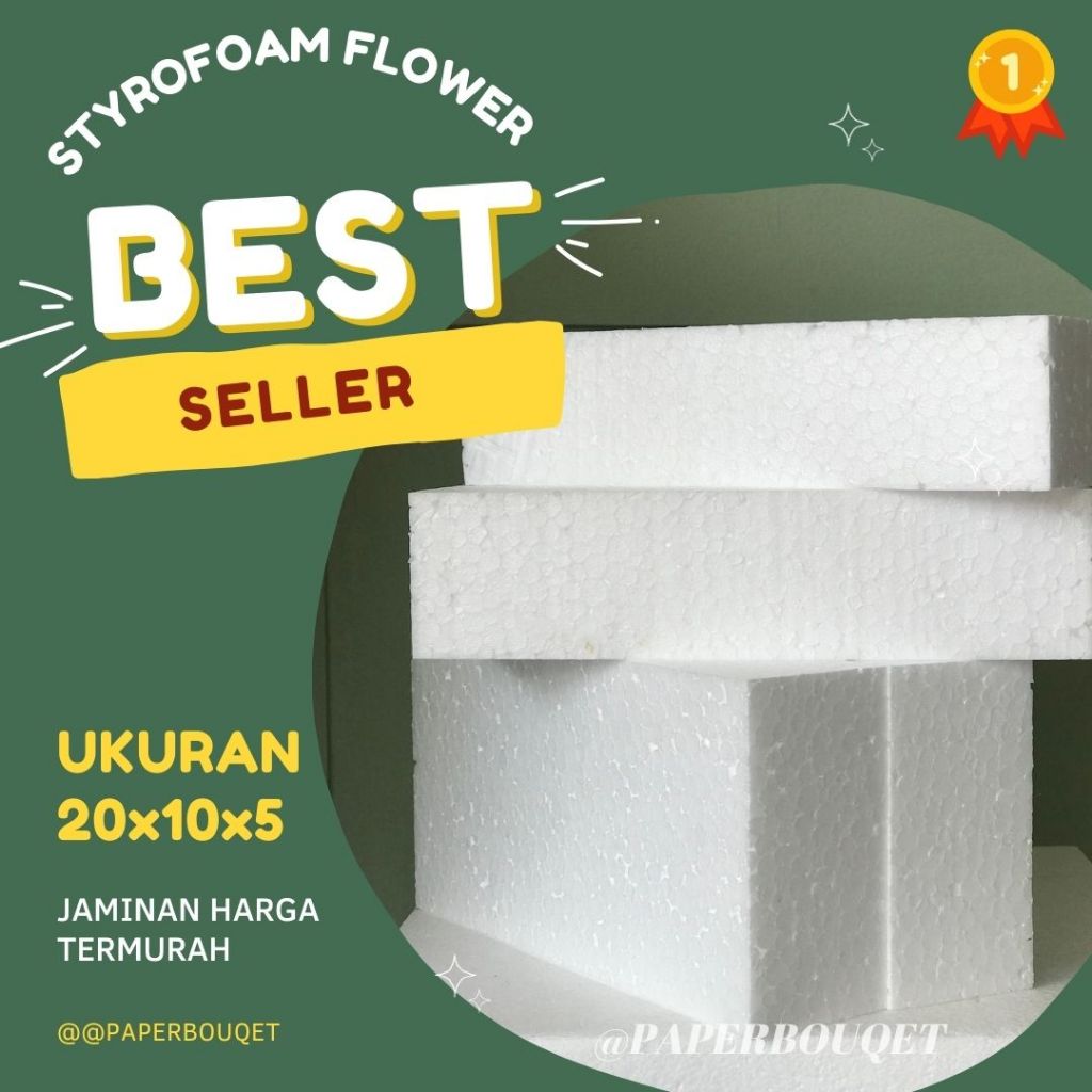 Jual STEROFOAM FLOWER / busa bunga / oasis bunga / styrofoam buket ...