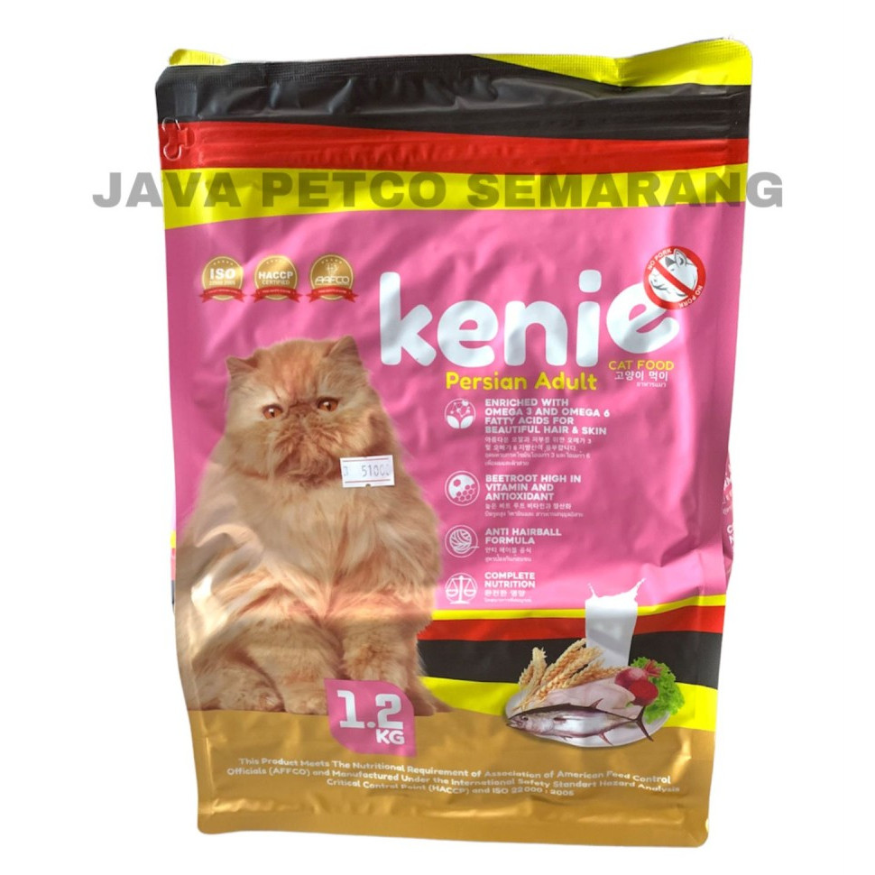 Jual KENIE PERSIAN ADULT 1,2 KG - Makanan Kucing/Dry Food - JAVA Petco ...