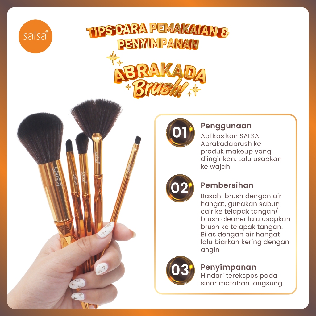 Jual SALSA Abrakada Brush - Kuas Make Up Set Brush Pemula Alat Rias ...