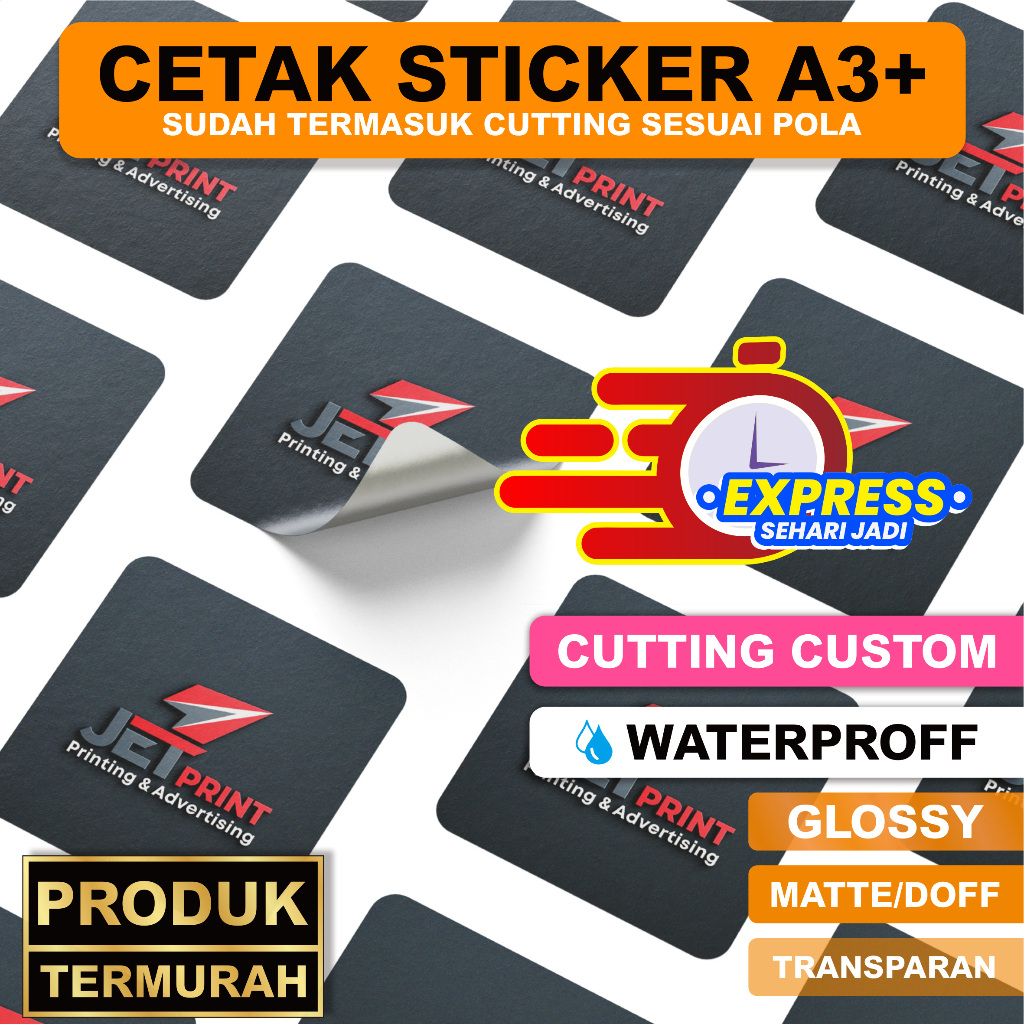 Jual Cetak Stiker A3+ SEHARI JADI | Cetak Stiker Label Kemasan | Label ...