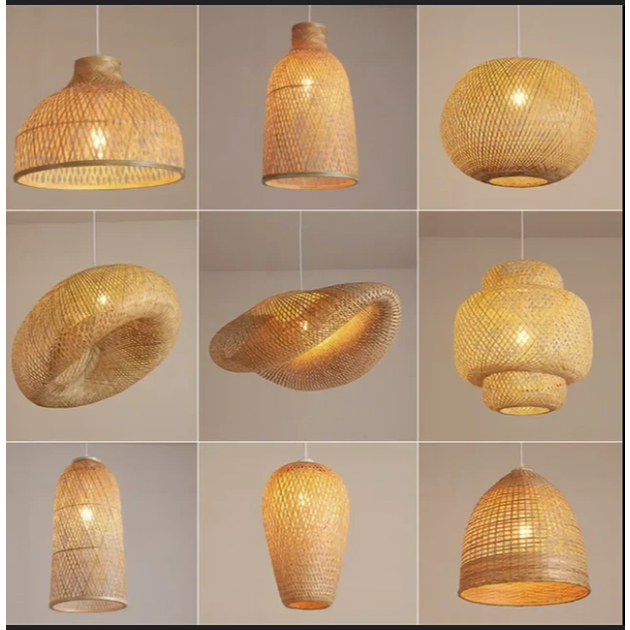 Jual LAMPSHADE RATTAN / LAMPION ROTAN / KAP LAMPU RUSTIC MATERIAL RATTAN HANDMADE BY NADASTORE ...