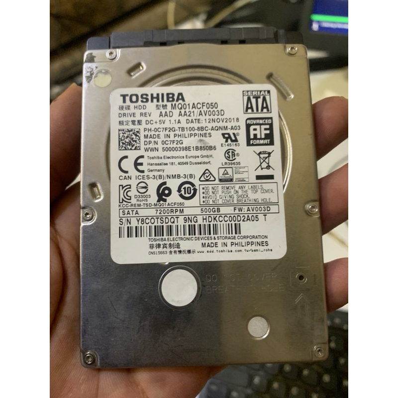 Jual HDD LAPTOP TOSHIBA 500GB SUDAH TES NORMAL | Shopee Indonesia