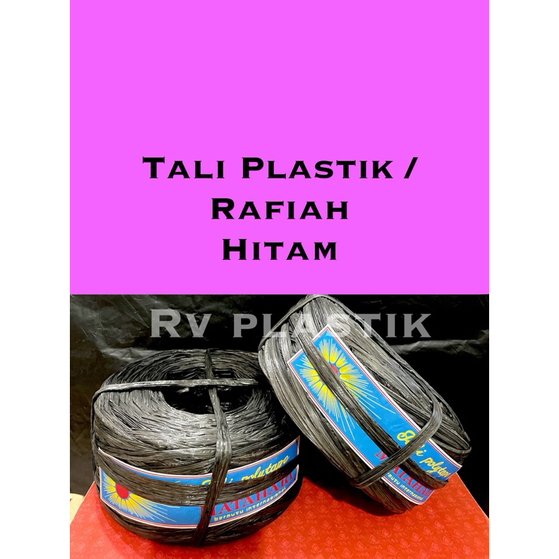 Jual Tali Rafiah Hitam / Tali Plastik Hitam 400 gram | Shopee Indonesia