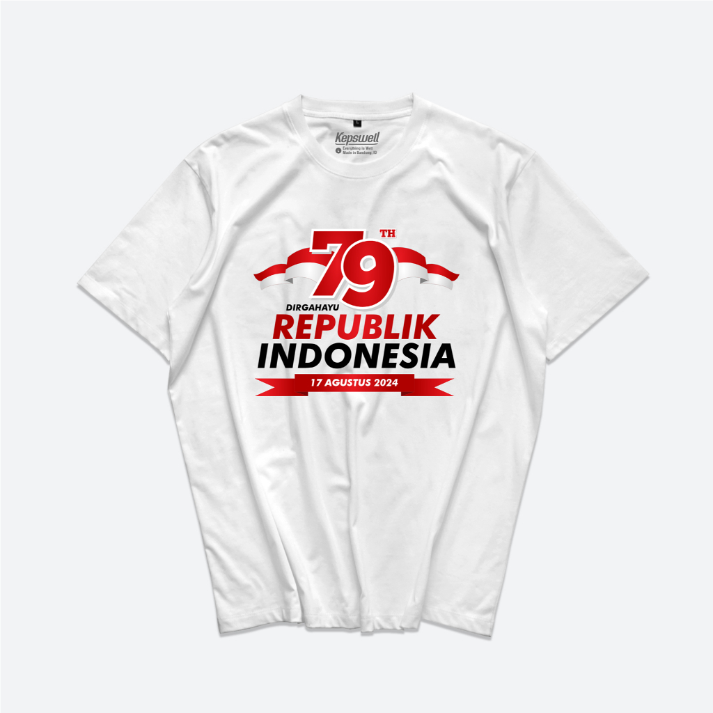 Jual Kepswell Kaos Dirgahayu Indonesia 79 Bendera Kemerdekaan- Cotton Combed 24s Unisex | Shopee ...