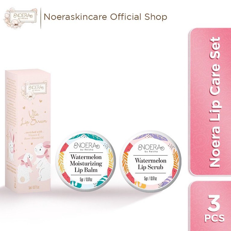 Jual KODE C29E Noera Lip Care Set Vita Lip Serum Lip Balm dan Lip Scrub ...