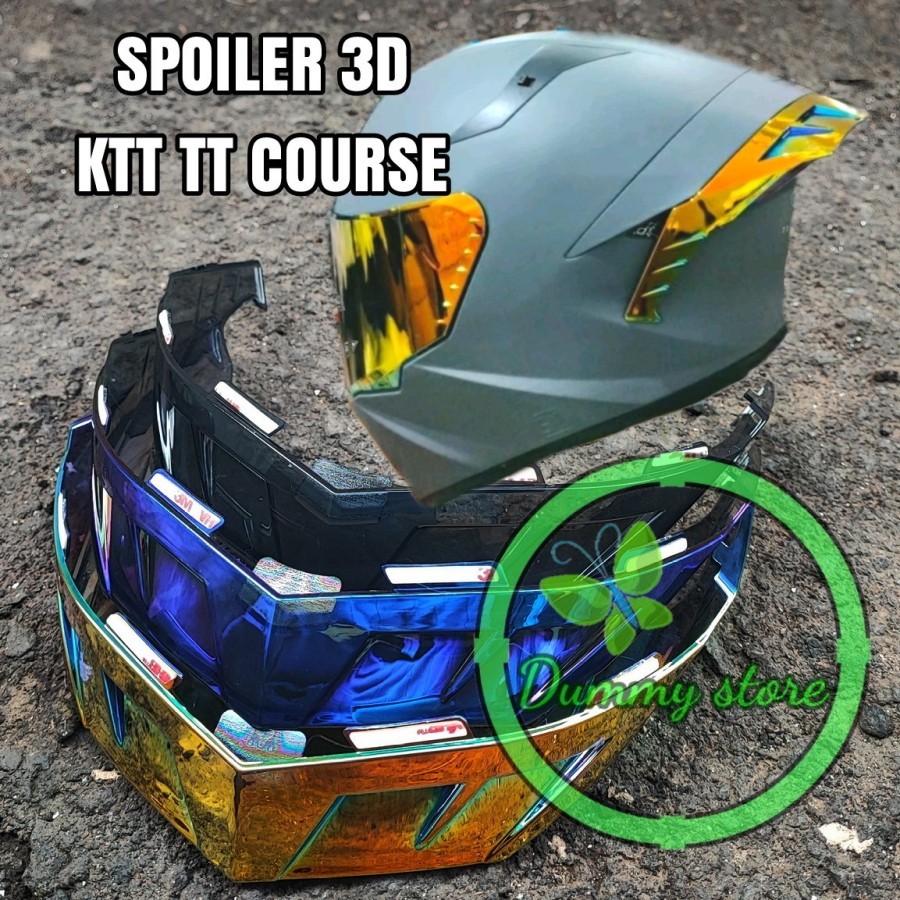 Jual SPOILER 3D HELM KYT TT COURSE MODEL KE BAWAH / SPOILER KYT TTC ...