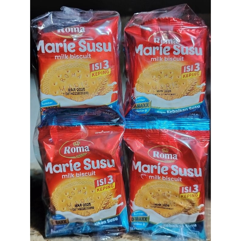 Jual Roma Marie Susu Milk Biscuit ( 1 Bungkus isi 10 Pcs ) | Shopee ...