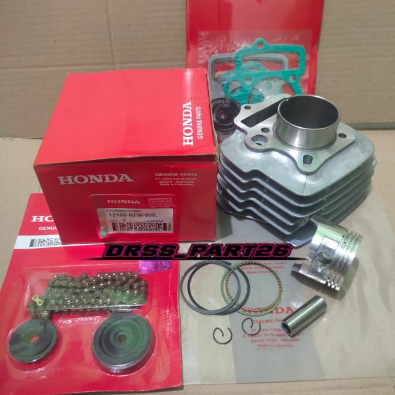 Jual Blok Seher Komplit KFM+Rantai Keteng Honda Motor Supra fit lama/Supra fit new/Fit x/Fit s ...
