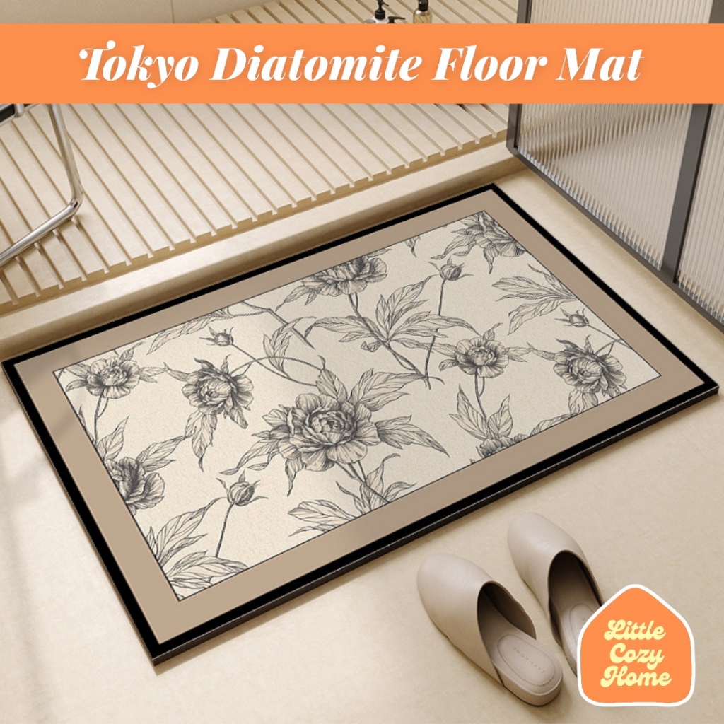 Jual Tokyo Diatomite Floor Mat Keset Besar Anti Bau Cepat Kering Kamar ...