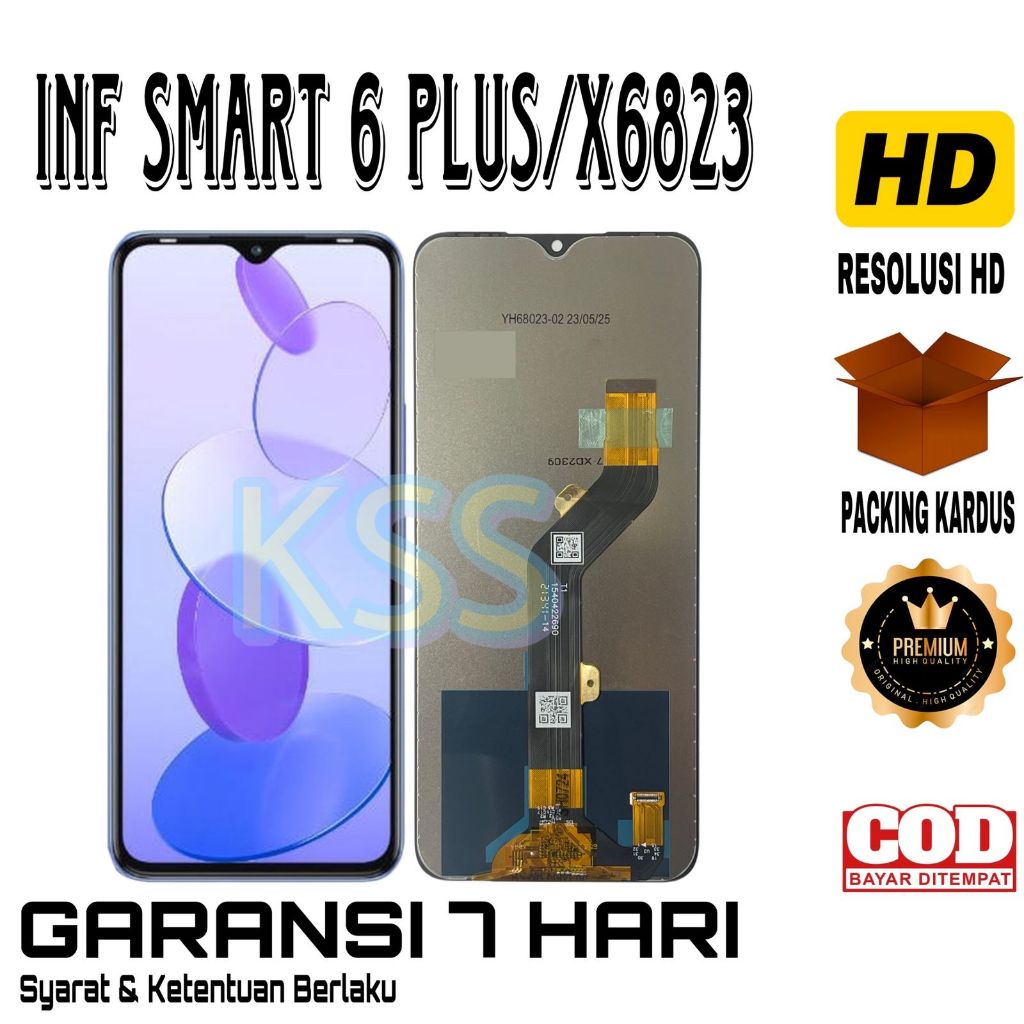 Jual LCD TOUCHSCREEN INFINIX SMART 6 PLUS X6823 X6823C LCD TS FULLSET ...