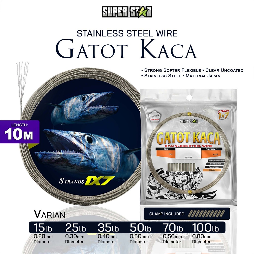 Jual Kawat Neklin 7x1 10 Meter | Neklin Super Star Gatot Kaca Stainless ...