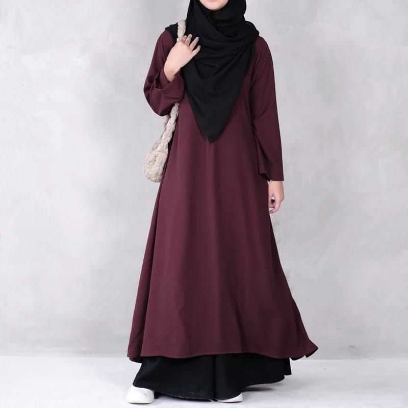 Jual Noura dress /abaya lesti/gamis remaja terbaru/dress polos ootd ...