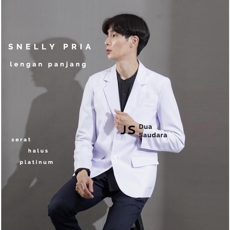 Jual KODE I96S jas dokter pria sneli pria snelly pria jas putih LENGAN ...