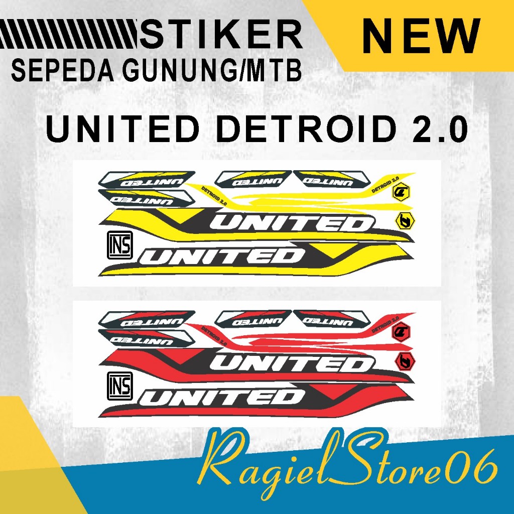 Jual Stiker Variasi Semua Sepeda MTB/GUNUNG Motif UNITED DETROID Ragiel ...
