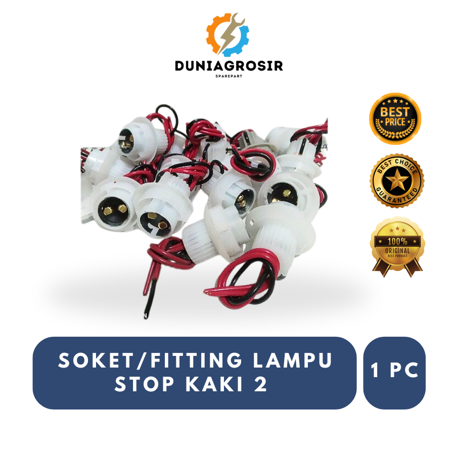 Jual FITTING LAMPU STOP KAKI 2 / SOCKET BOHLAM REM KAKI 2MOTOR / MOBIL ...