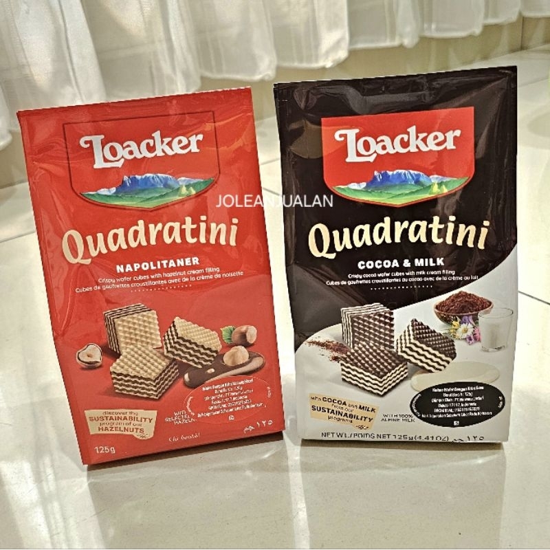 Jual Biskuit Wafer Loacker Quadratini 110 gr / 125gr | Shopee Indonesia