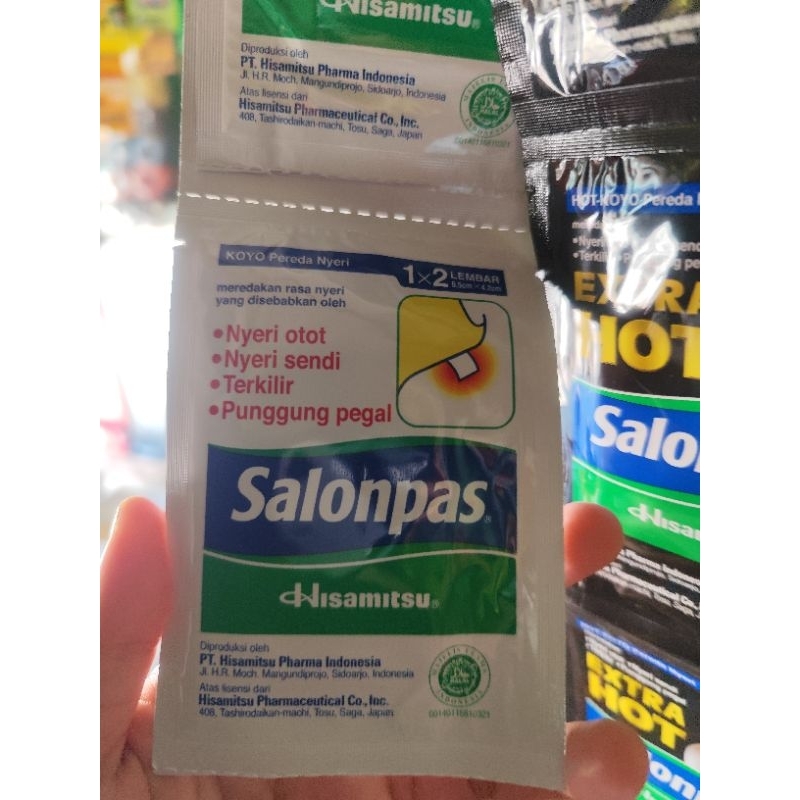 Jual salonpas sachet isi 2 lembar koyo panas koyo cabe | Shopee Indonesia