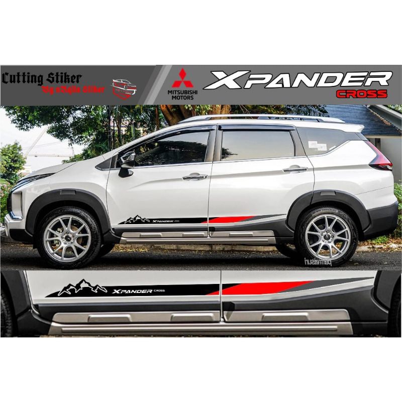 Jual Cutting Stiker Mobil Xpander Cross Striping New Mitsubishi Simple ...