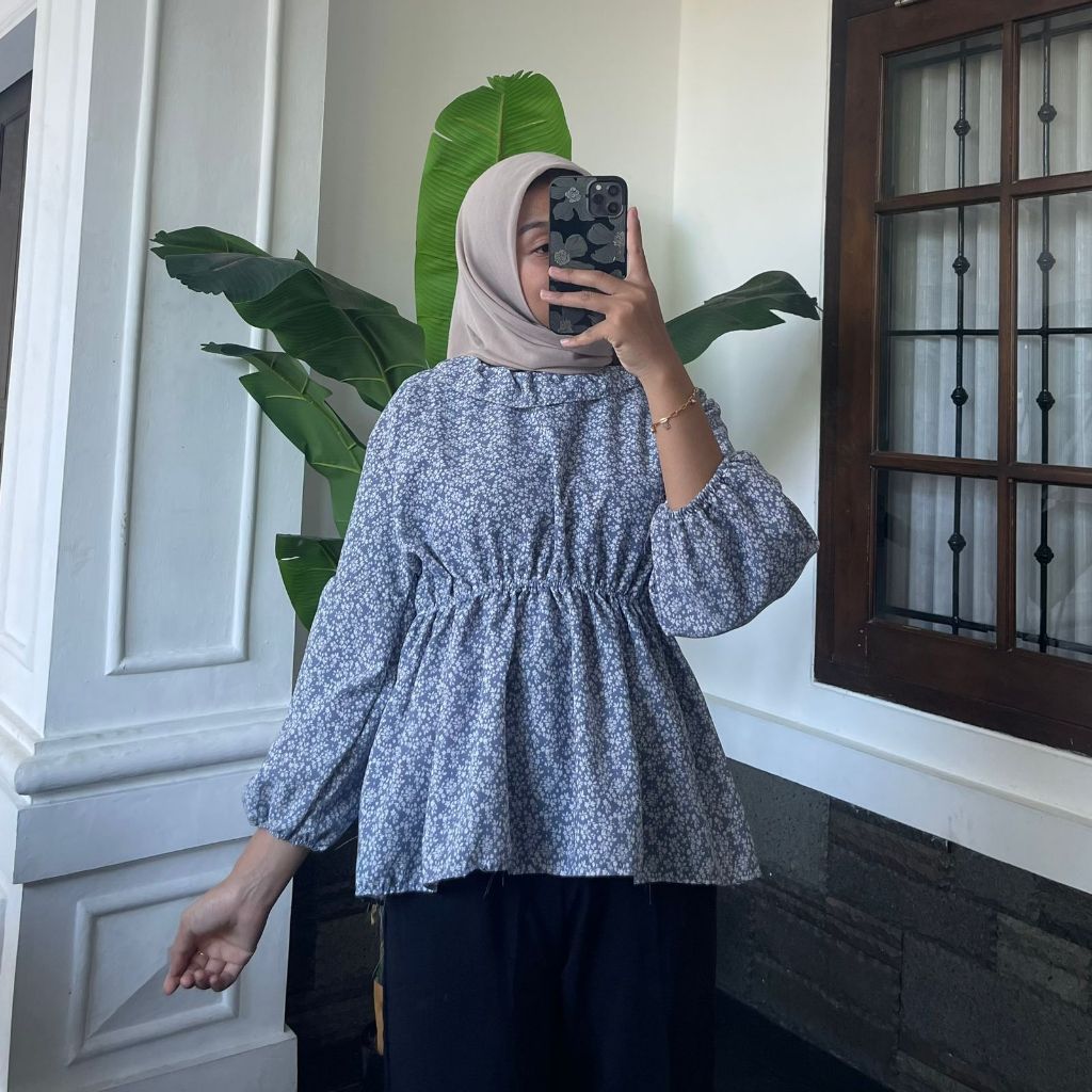 Jual FLOWER BLOUSE / BLOUSE BUNGA | BLOUSE KOREAN STYLE VINTAGE / baju ...