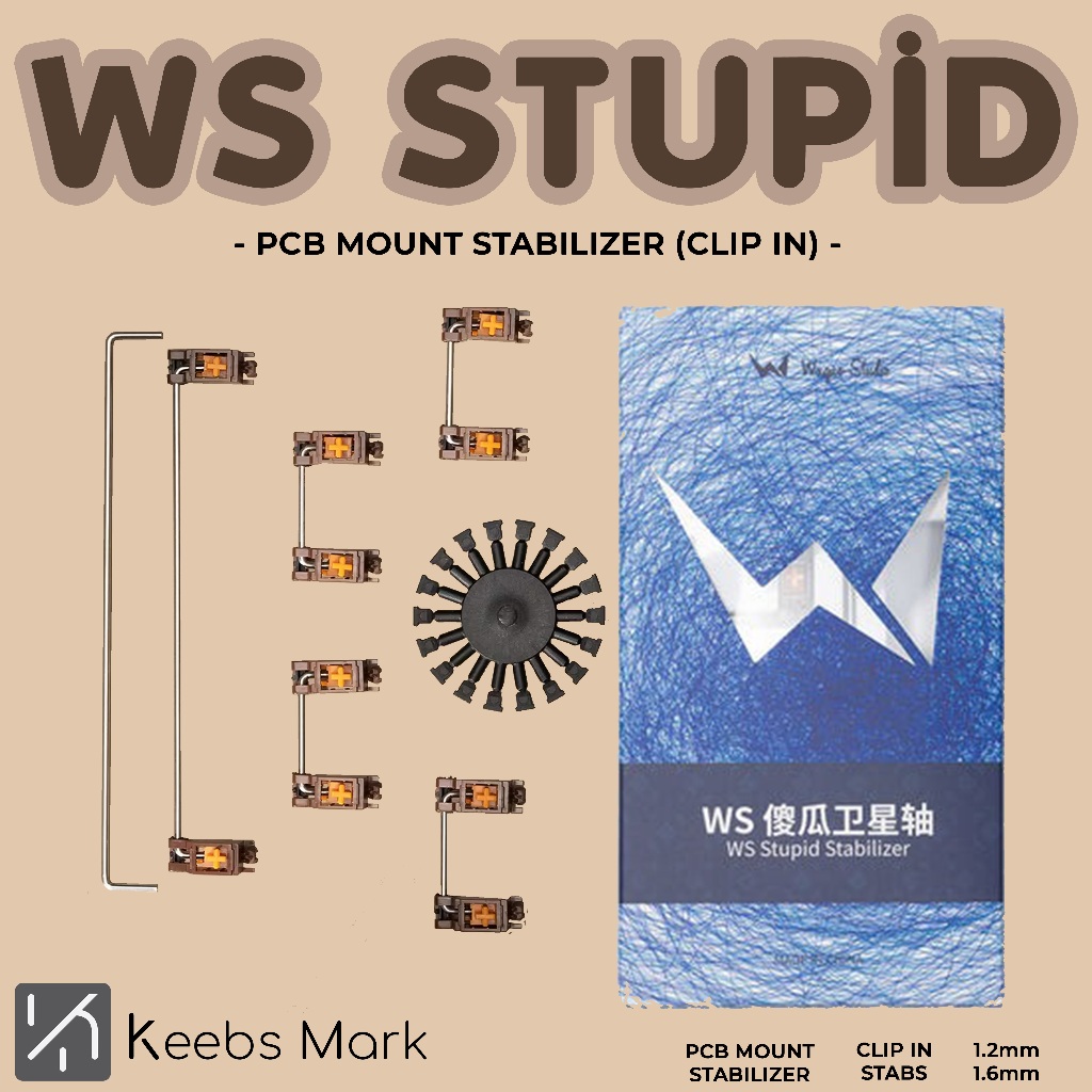 Jual WS Stupid Stabilizer Clip In PCB Mount Stabs / Stabilizer ...