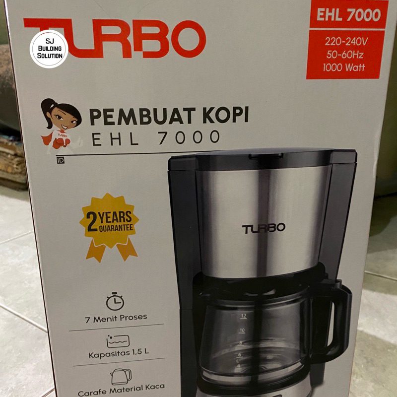 Jual Turbo Drip Coffee Maker EHL7000 Mesin Pembuat Kopi 1,5 Liter Black ...