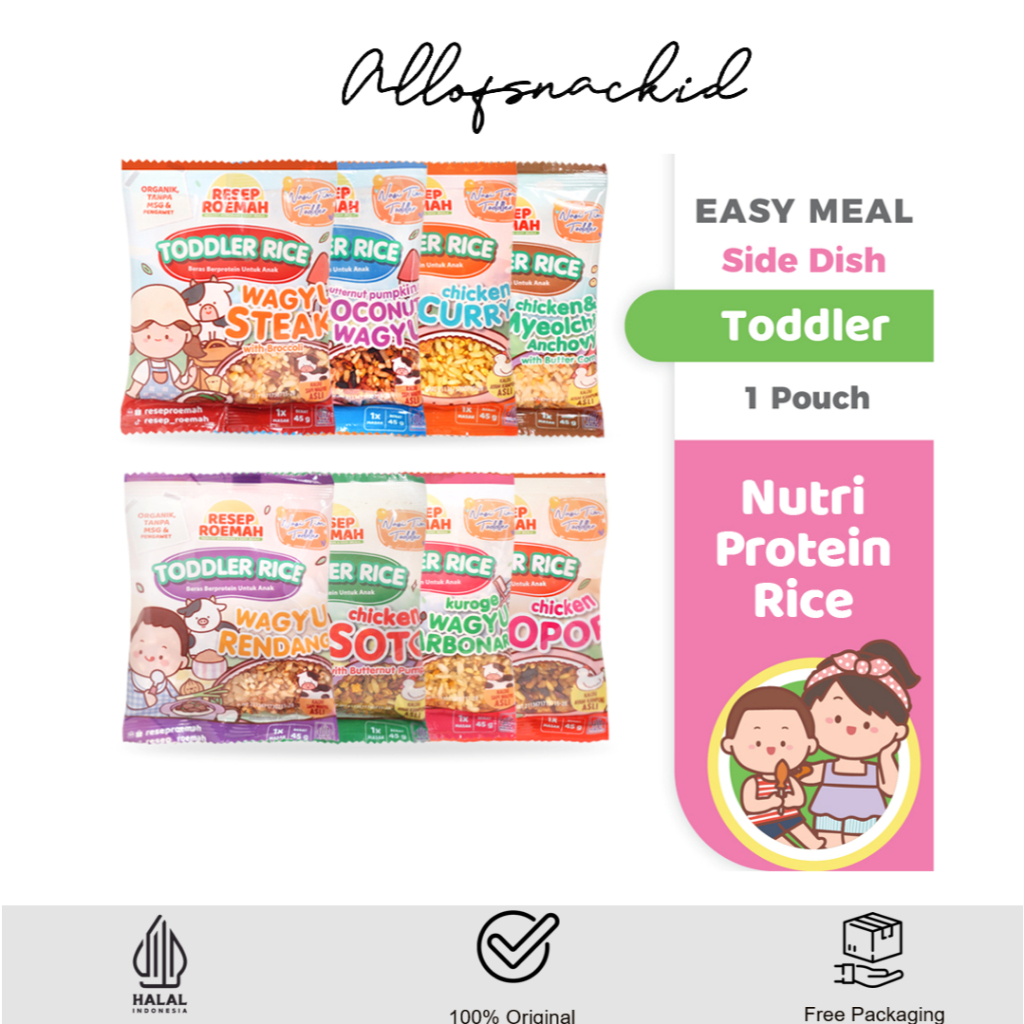 Jual Resep Roemah - Toddler Rice - Nasi Tim Nutri Protein - 45gr ...
