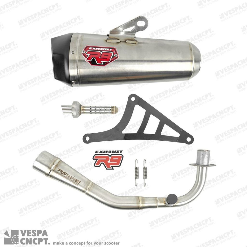 Jual Knalpot R9 Exhaust New Alpha Series Fullsystem Vespa Sprint ...