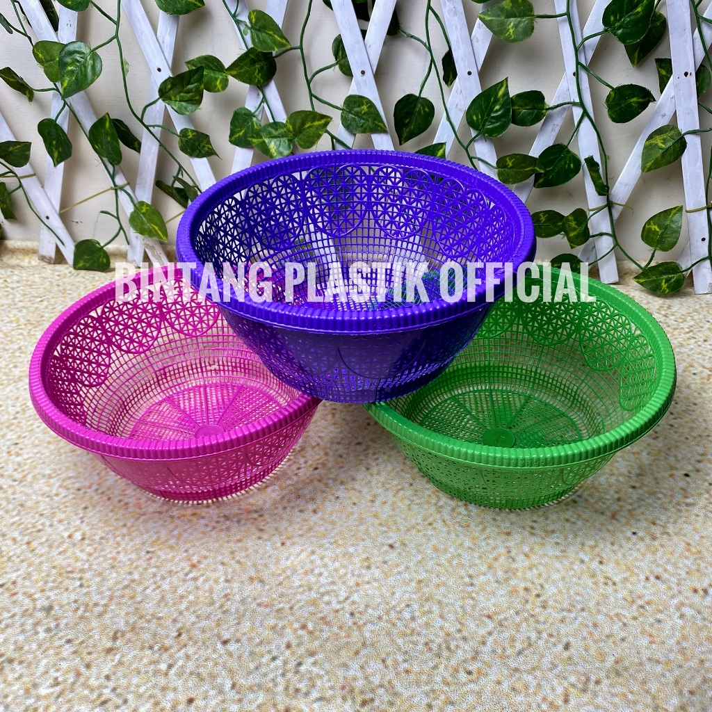 Jual (1 LUSIN) WAKUL NASI PLASTIK CINTA 20 CM BULAT CERAH WADAH BERKAT ...