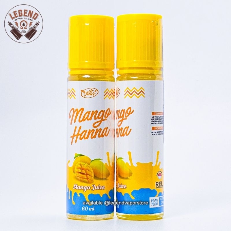 Jual FREEBASE - LIQUID MANGO HANNA Mango Juice 60ML 3MG AUTHENTIC ...