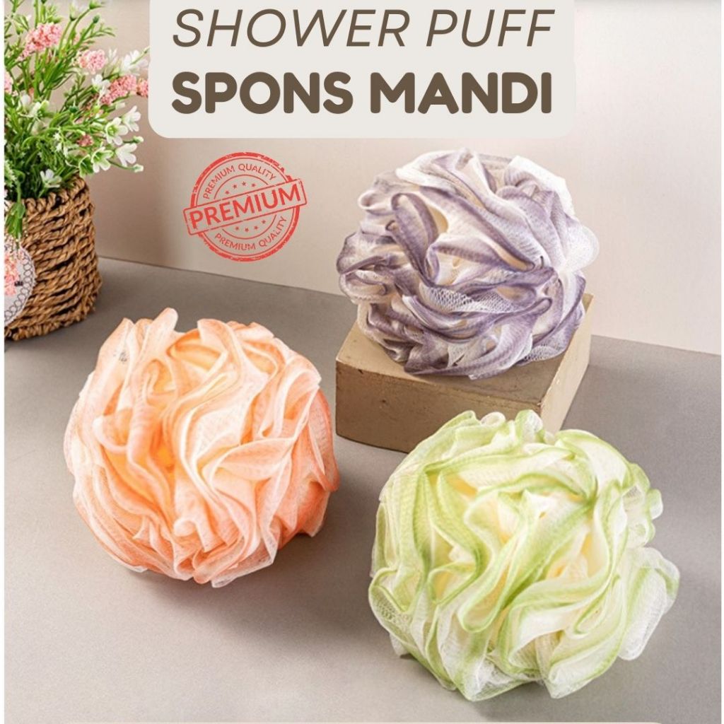 Jual SHOWER PUFF | BATH PUFF | BUSA SPONS MANDI | SHOWER PUFF SIZE ...