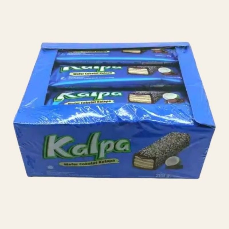 Jual Kalpa Wafer Chocolate Coconut Coklat Kelapa 264g (1 box isi 12pcs @ 22g) | Shopee Indonesia
