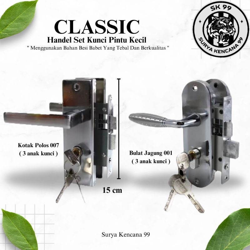 Jual CLASSIC Handle Kunci Pintu Kecil Set 15cm Bahan Besi Babet ...