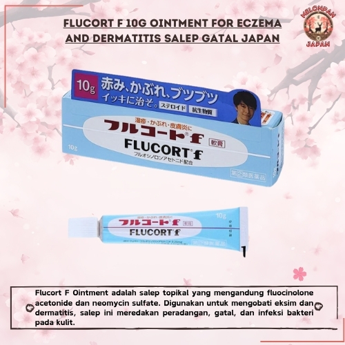 Jual Flucort F 10g Ointment for eczema and dermatitis Salep Gatal Japan ...