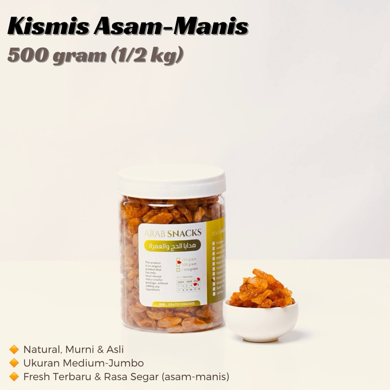 Jual KISMIS ASAM-MANIS 500gr | MANIS 500gr Mutiara Zabib golden raisins ...