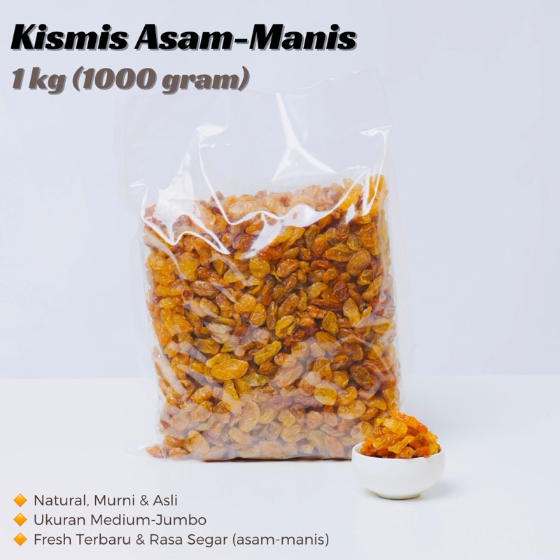Jual KISMIS ASAM MANIS 1KG | MANIS Mutiara Zabib golden raisin buah ...