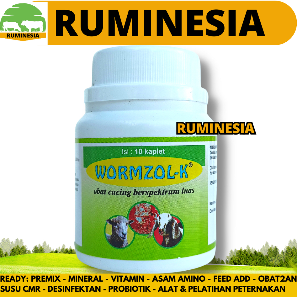 Jual Obat Cacing Kambing WORMZOL K 10 KAPLET MEDION - Obat Cacing Domba ...