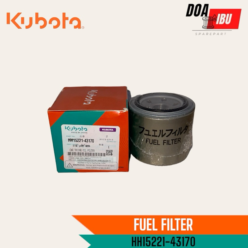 Jual Element Fuel Filter Excavator mini Kubota U50/U50-5 HH15221-43170 ...