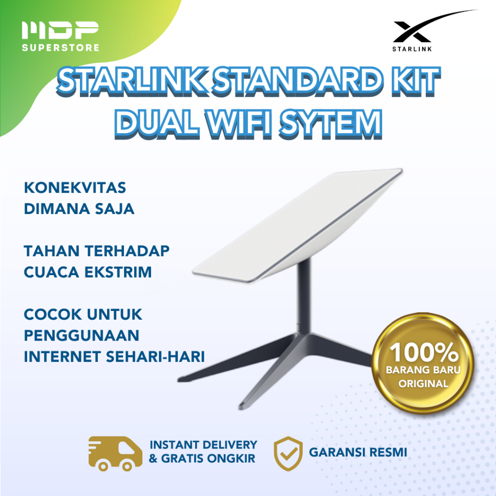 Jual STARLINK STANDARD KIT DUAL WIFI SYTEM (2) | Shopee Indonesia