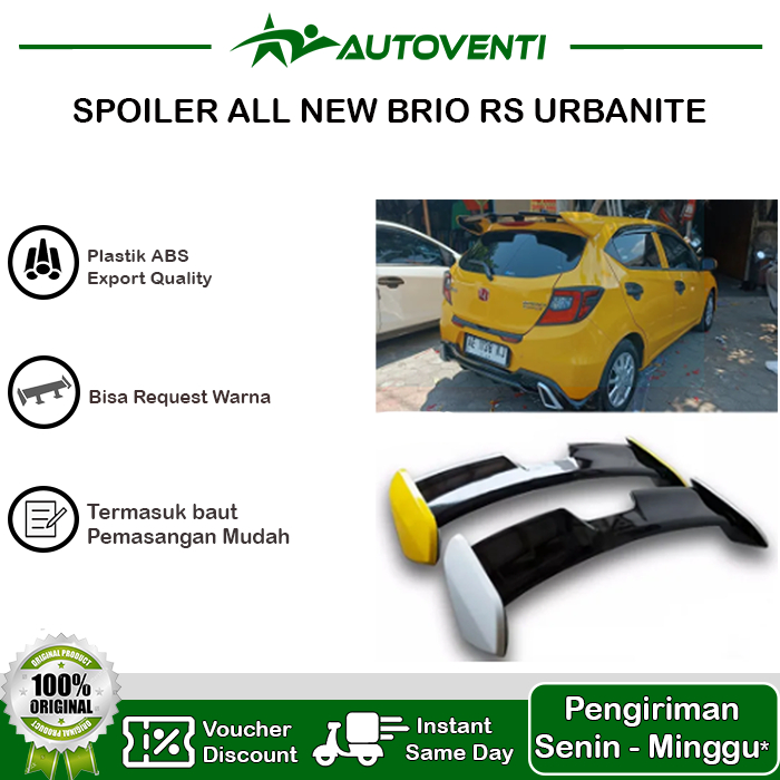 Jual All New Brio Urbanite RS 2018 UP Spoiler Tanpa Lampu | Shopee ...