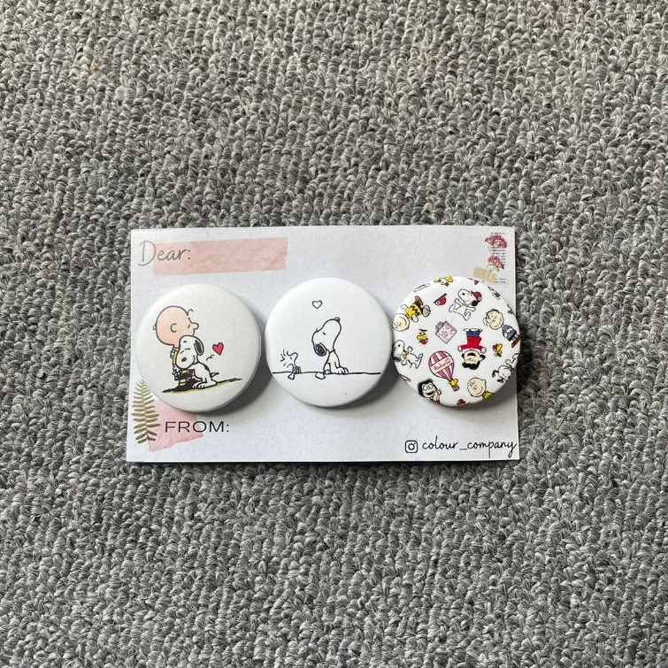 Jual PIN SNOOPY BADGE BROS BROOCH - 1 SET ISI 3 PCS | Shopee Indonesia