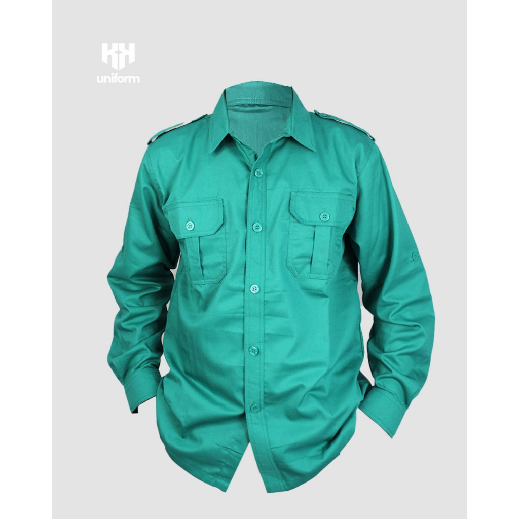 Jual BAJU POLOS HIJAU TOSCA MUDA/ Lapangan / Outdoor/ Gunung/ PDL/ PDH ...