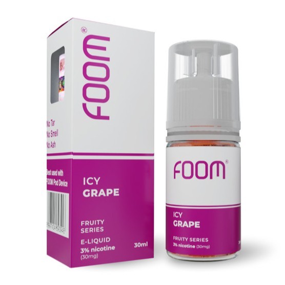 Jual Liquid Foom Icy Grape / Ice Grape Salt Nic 30MG 30ML | Shopee ...