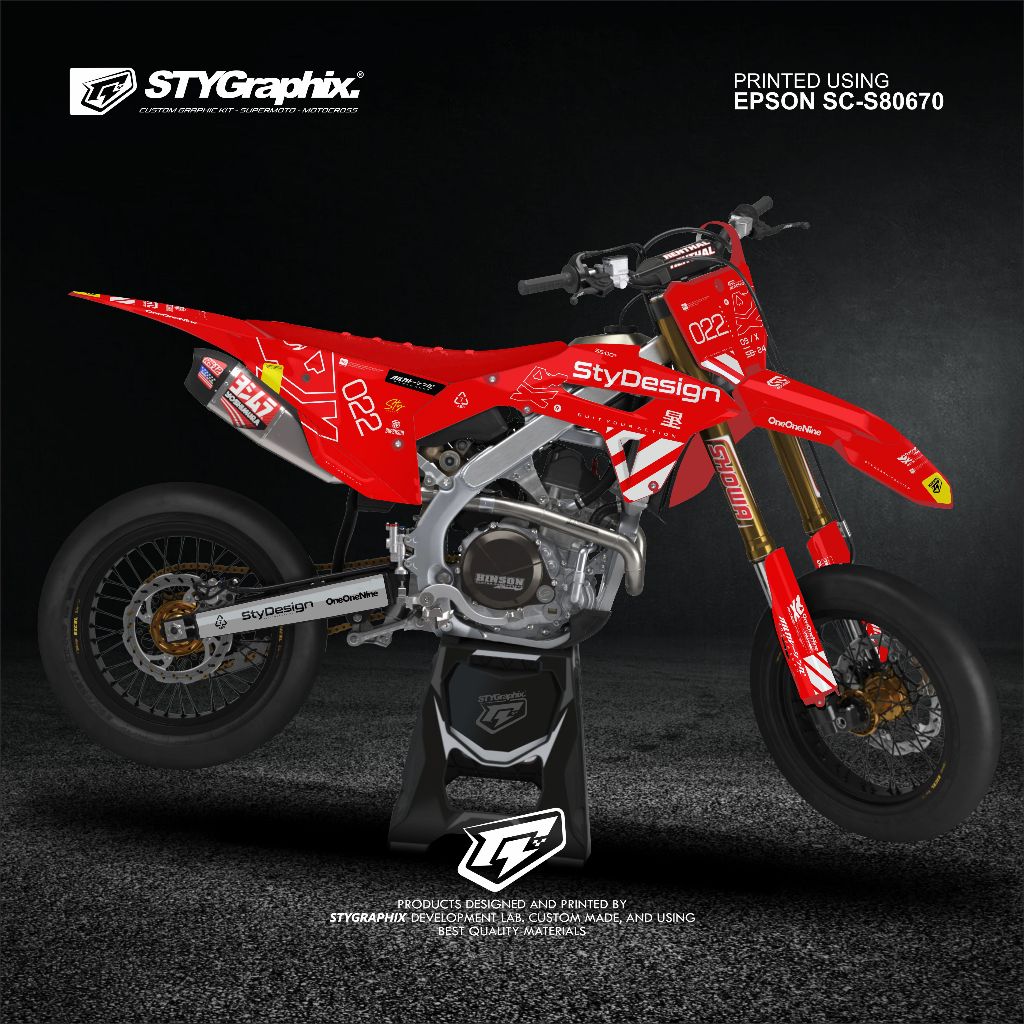 Jual DECAL CRF 450 MERAH PUTIH BISA DI APLIKASIKAN KE GORDON CRF150L ...