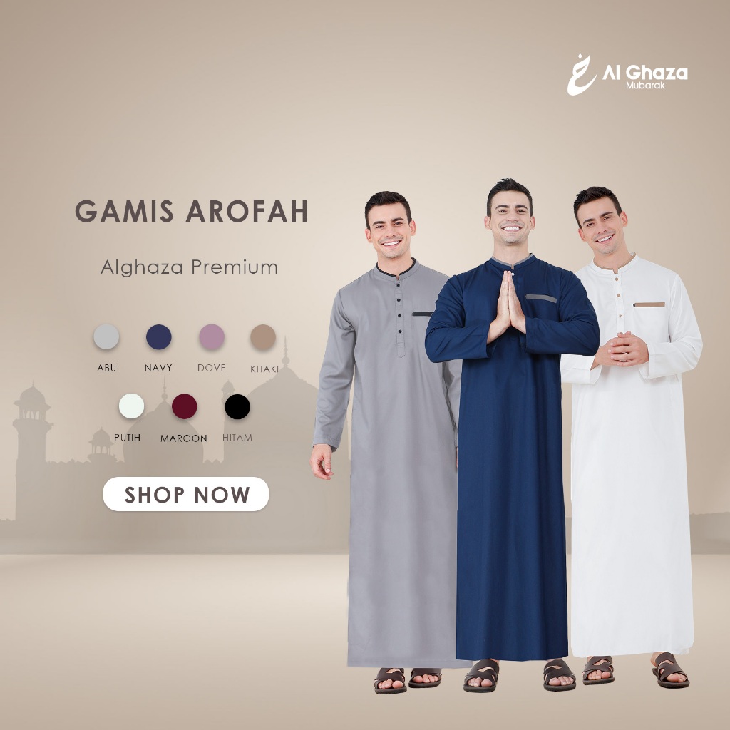 Jual Alghaza Mubarak | Jubah Slim Fit Dewasa Cowok Lengan Panjang ...