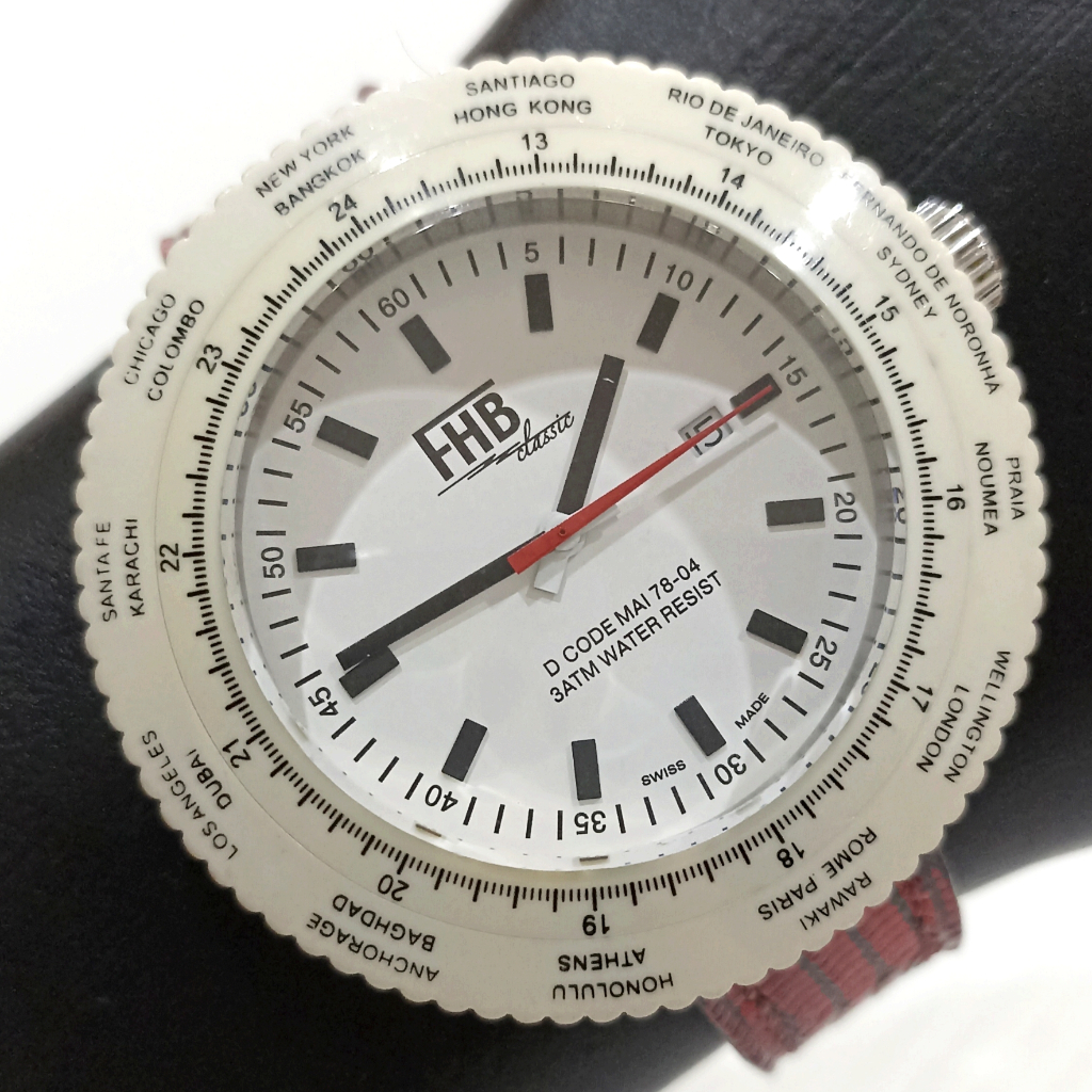 Jual Jam Tangan FHB Felix Huber Basel Swiss Classic D Code Quartz Pria Keren Branded Asli Murah ...