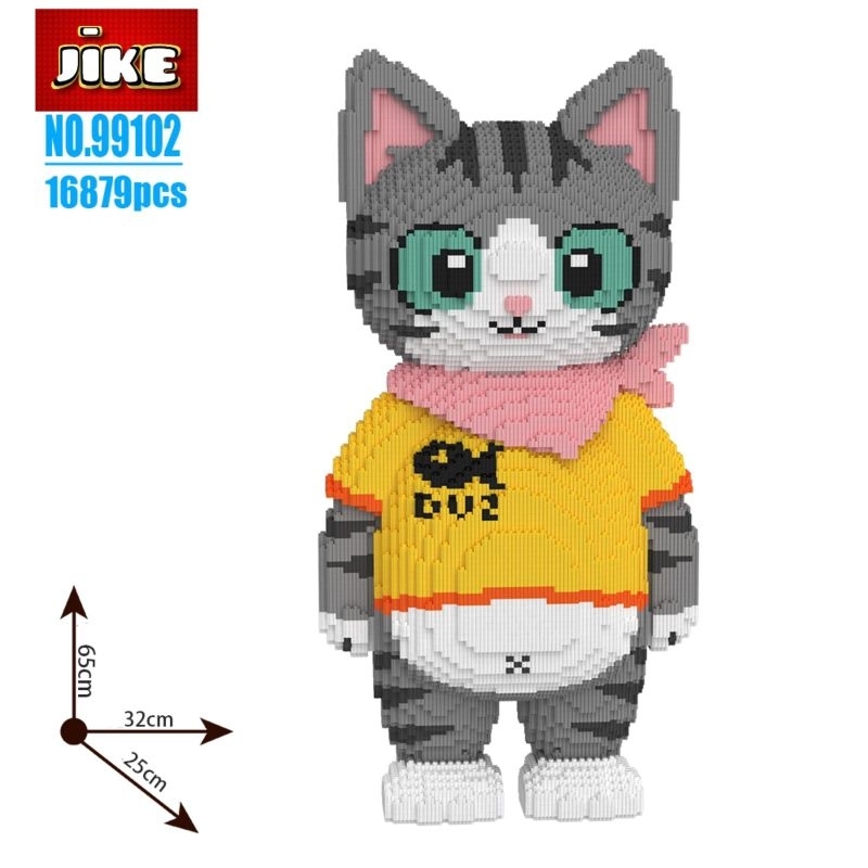 Jual JiKE Nano Blocks BIG/JUMBO CAT Series 3D Model,Mainan Blok Susun ...